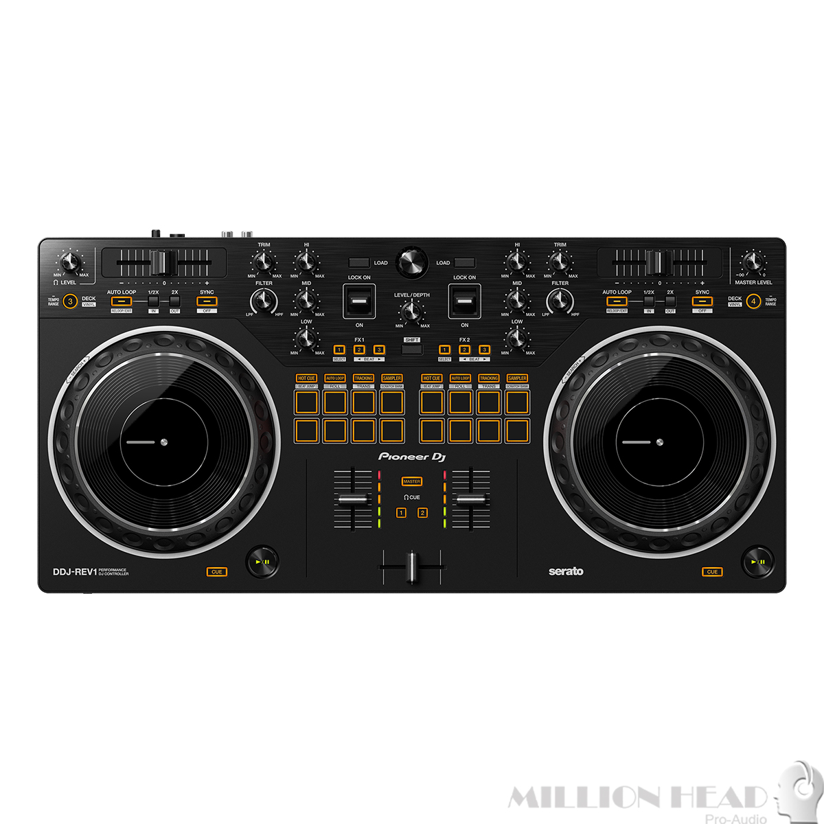 Pioneer DJ DDJ-REV1 by Millionhead (DJ controller แบบ 2-channel Scratch-style สำหรับซอฟต์แวร์ ...