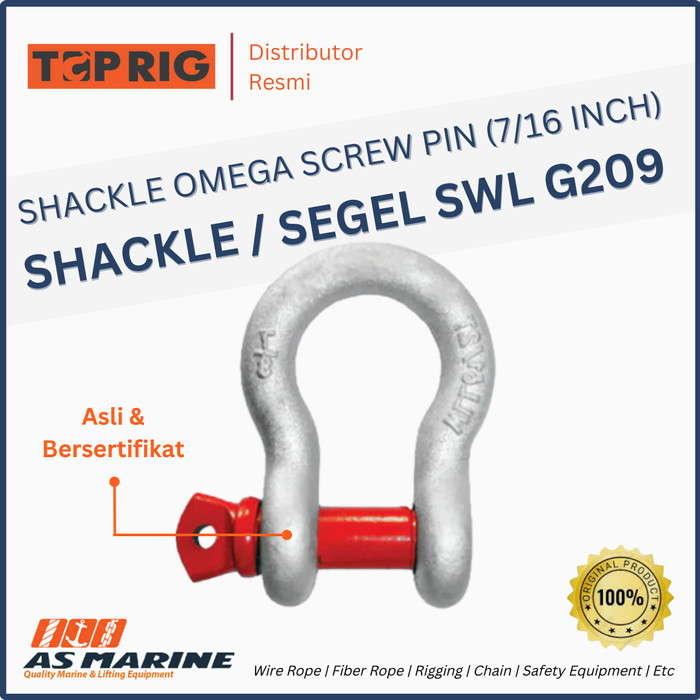 Shackle SWL G209 Omega 7/16 Inch 1.5 Ton | Lazada Indonesia