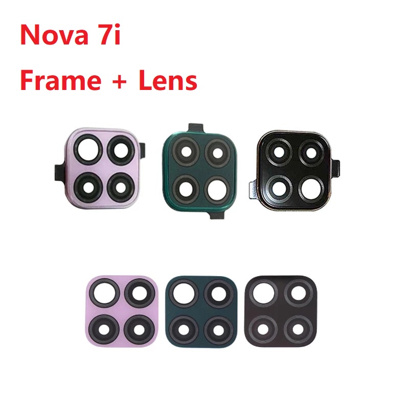 Back Camera Lens + Frame For Huawei Nova 7i Camera Glass With Adhesive ...