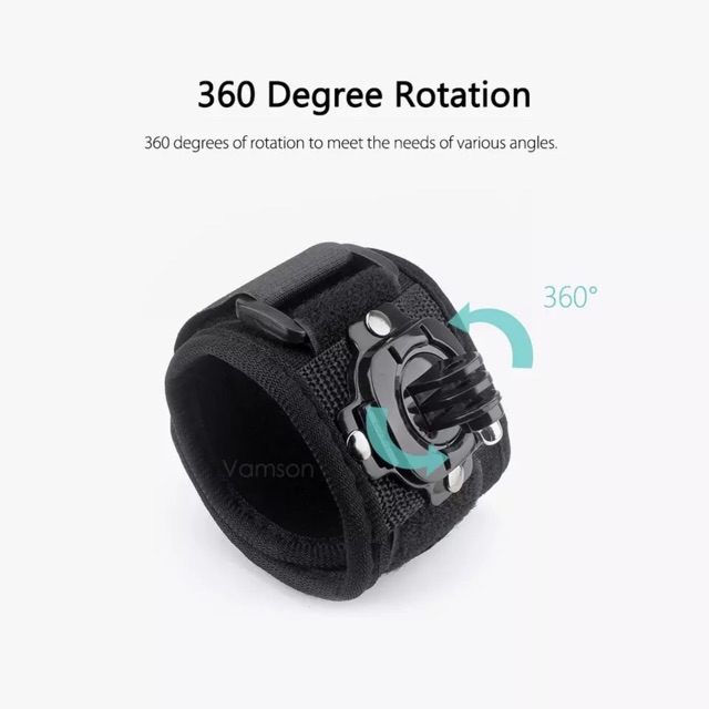 สายรัดข้อมือ แบบหมุนได้ 360 องศา GoPro Wrist Strap Mount 360 Degrees ...