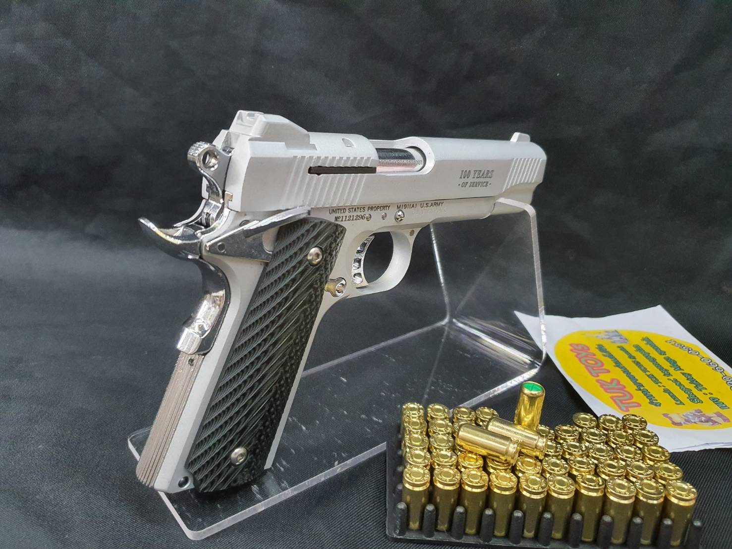 แบลงค์ KUZEY 911 ( Colt 100 ปี) เงินด้าน 5 นิ้ว ปะกับ G10 แถมฟรี ลูก 1 ...