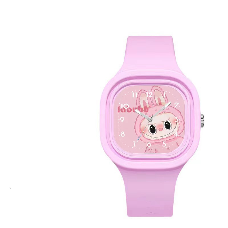 【Low price】New Labubu Children's Watch for Girls - Cute Cartoon Square ...