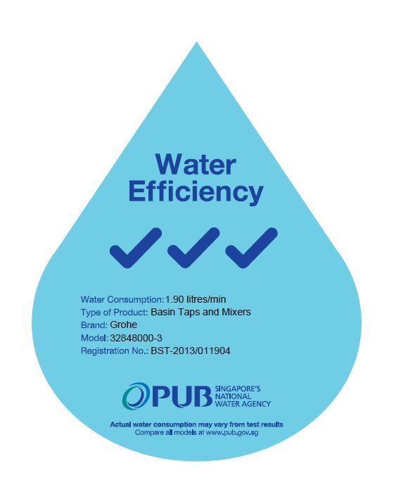 GROHE 32848000 BAUCURVE SINGLE-LEVER BASIN MIXER