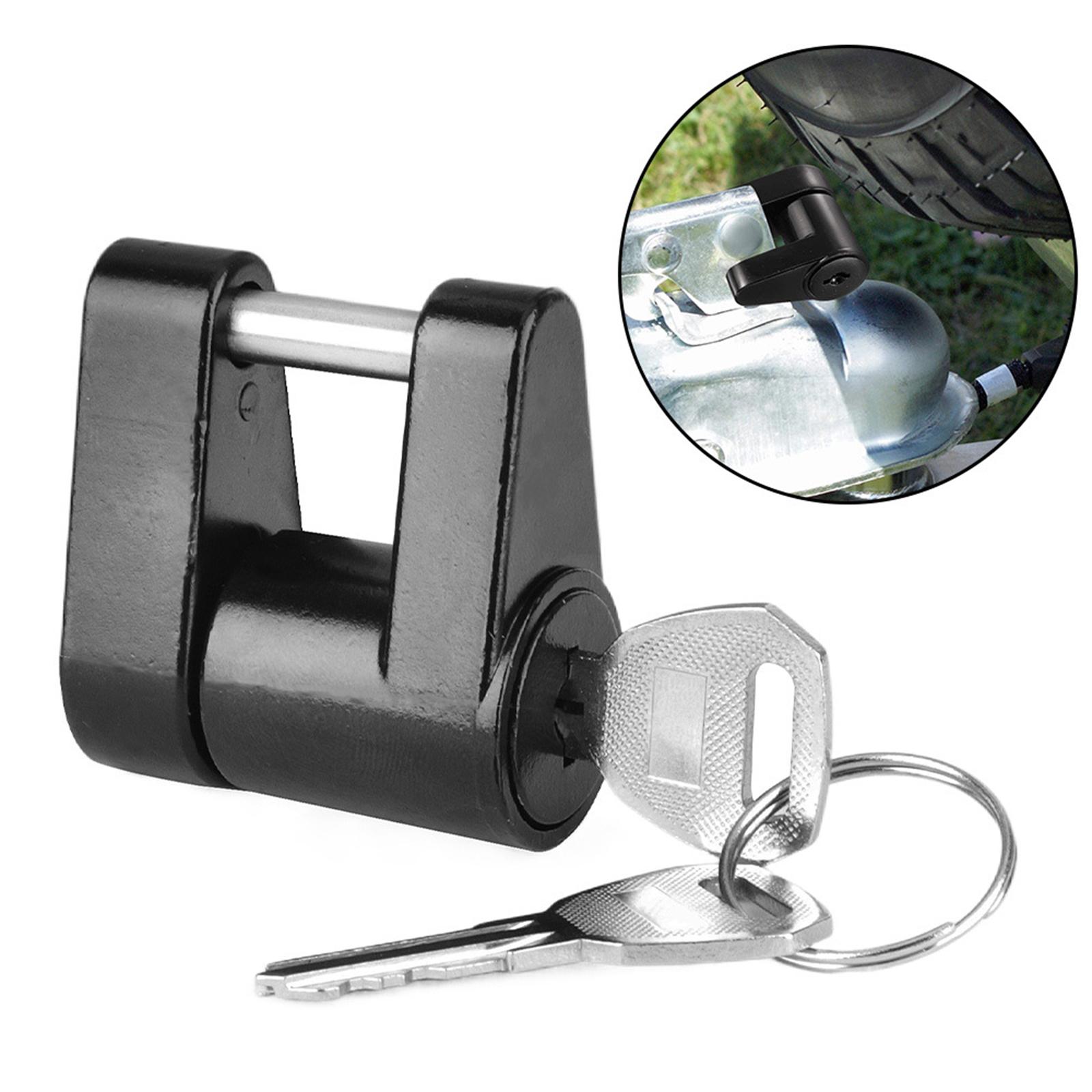 Trailer Coupler Lock with 2 Keys 3/4 inch Span 1/4 inch Pin for Car ...