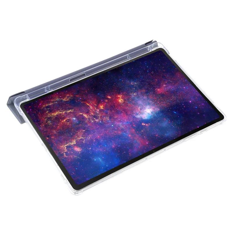 For Samsung Tab S9 FE Case Multi-folding Stand Clear Back Magnetic ...