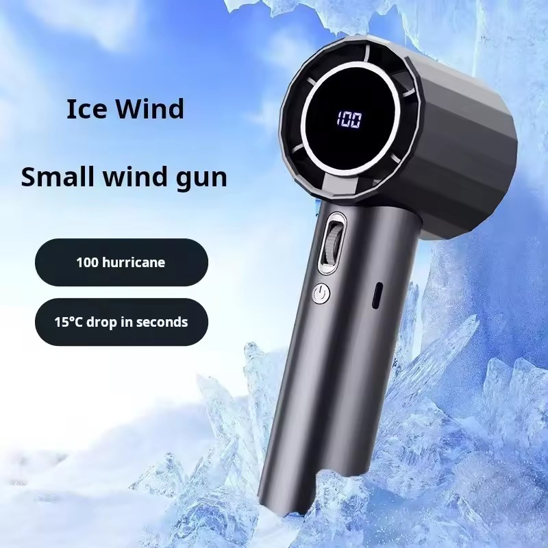 Portable High-Speed Mini Fan Fast Charging Digital Display Power ...