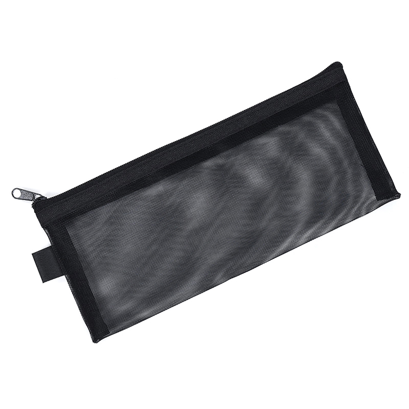 1Pc Transparent Mesh Pencil Case Pen Bag Simple Portable Office Student ...
