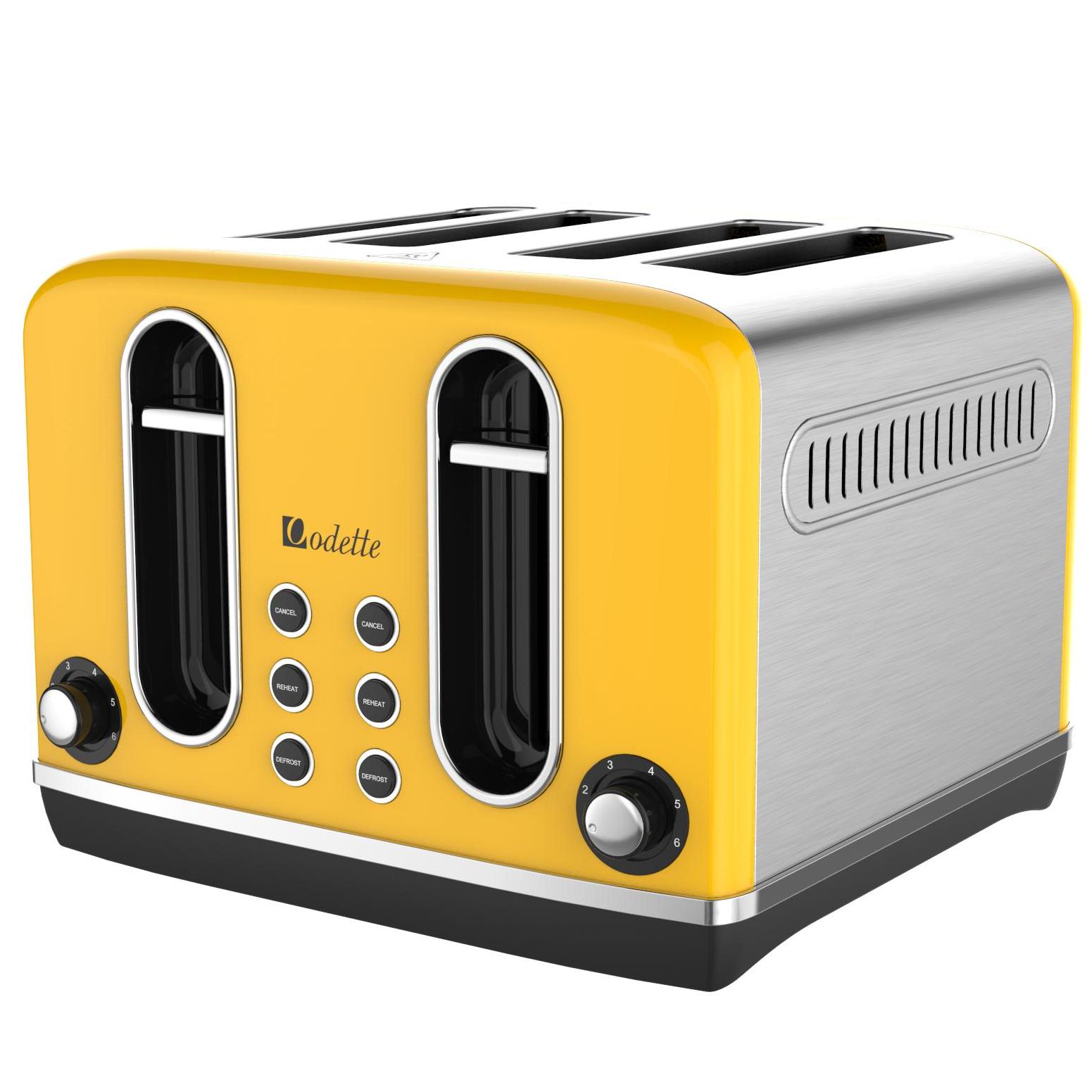 Bread Toaster 4 Slice Toaster Stainless Steel Body Wide Slot Toaster by ...