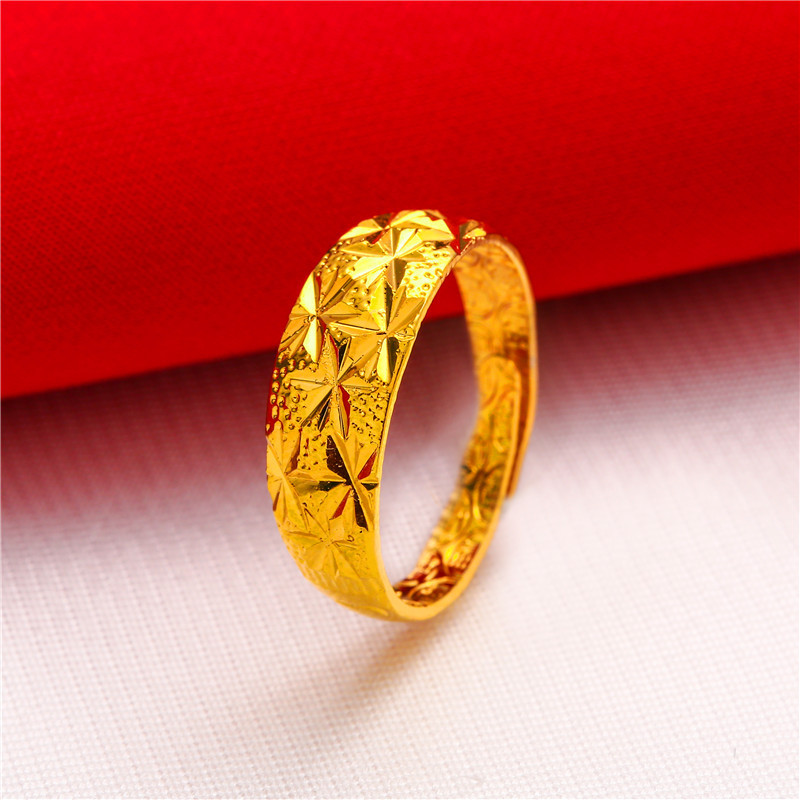 ANIID Ethiopia Dubai Flower Gold Color Arab Rings Resizable For Women ...
