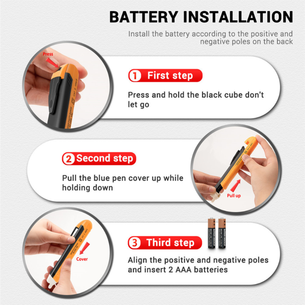 Non-Contact Induction Test Pencil Ac110v 220v Voltmeter Voltage Probe ...