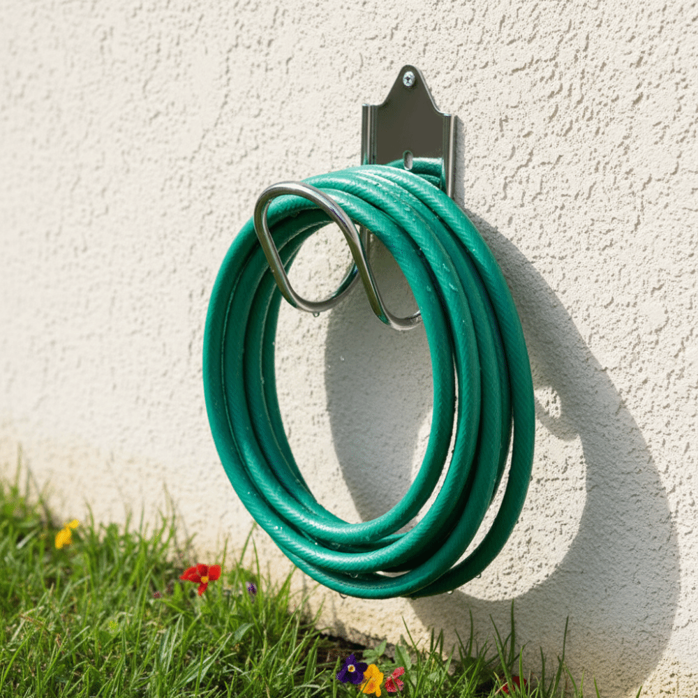 Storage Solution Wall Mount Design Garden Hose Holder Heavy Duty Construction Mounting System ...