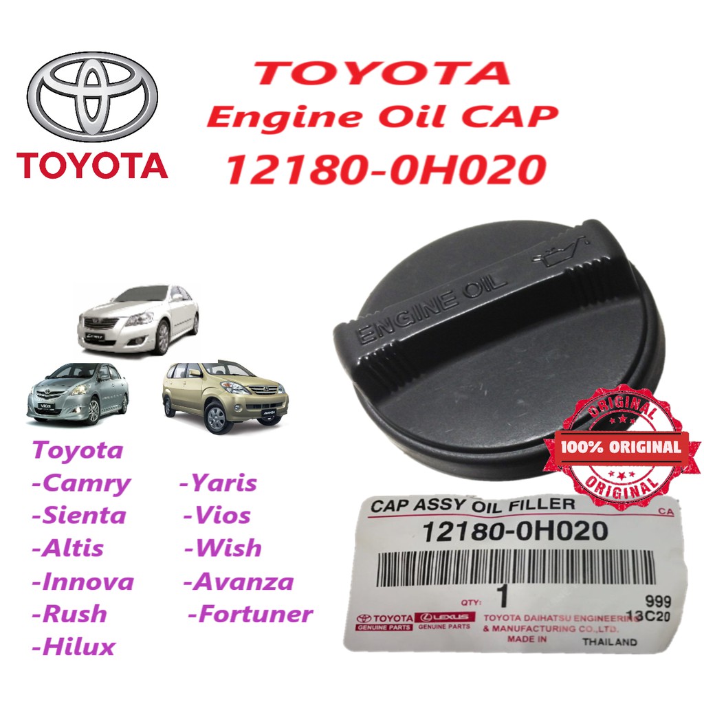 TOYOTA Engine Oil Cap 12180-0H020-Toyota Vios/Camry/Innova/Avanza/Hilux ...
