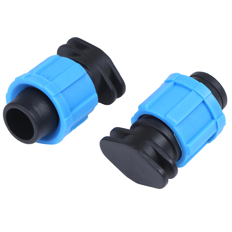 10PCS 16mm Drip Irrigation Tape End Plug Pipe Fitting Connectors Thread ...