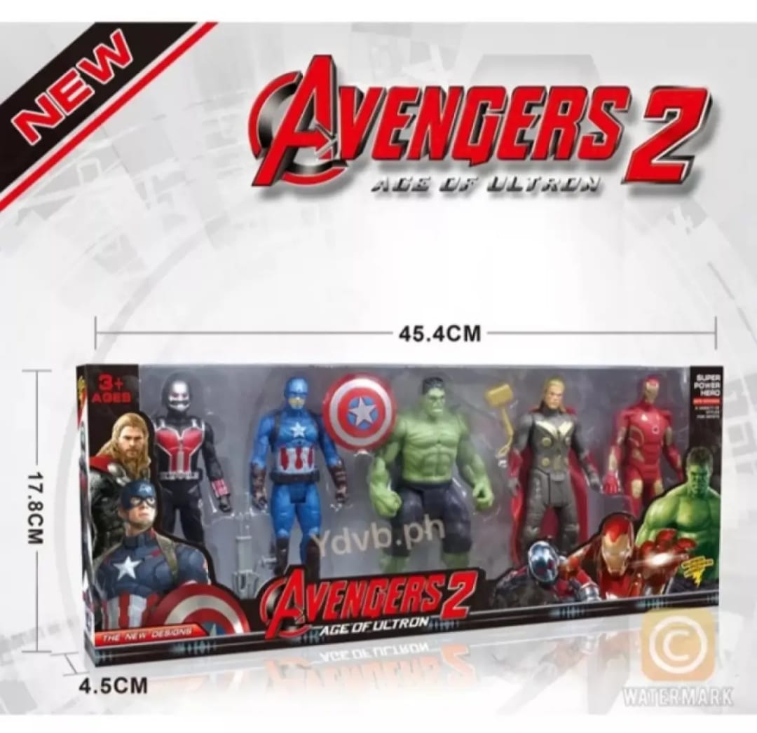 Pack Of 5 Super Heroes Action figure Set With Accesories For Kids ...