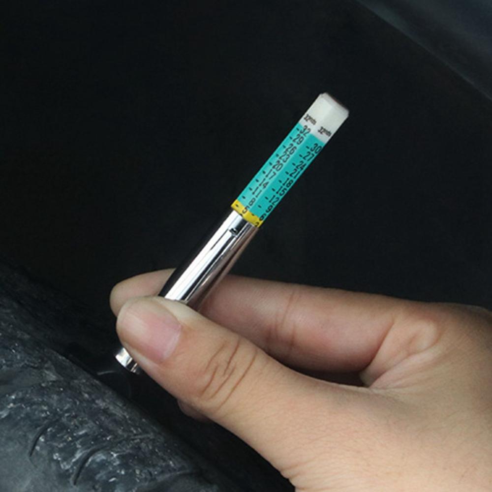 Car Color Coded Mark Two-Sided Accurate Tyre Tread Tire Ruler Depth ...