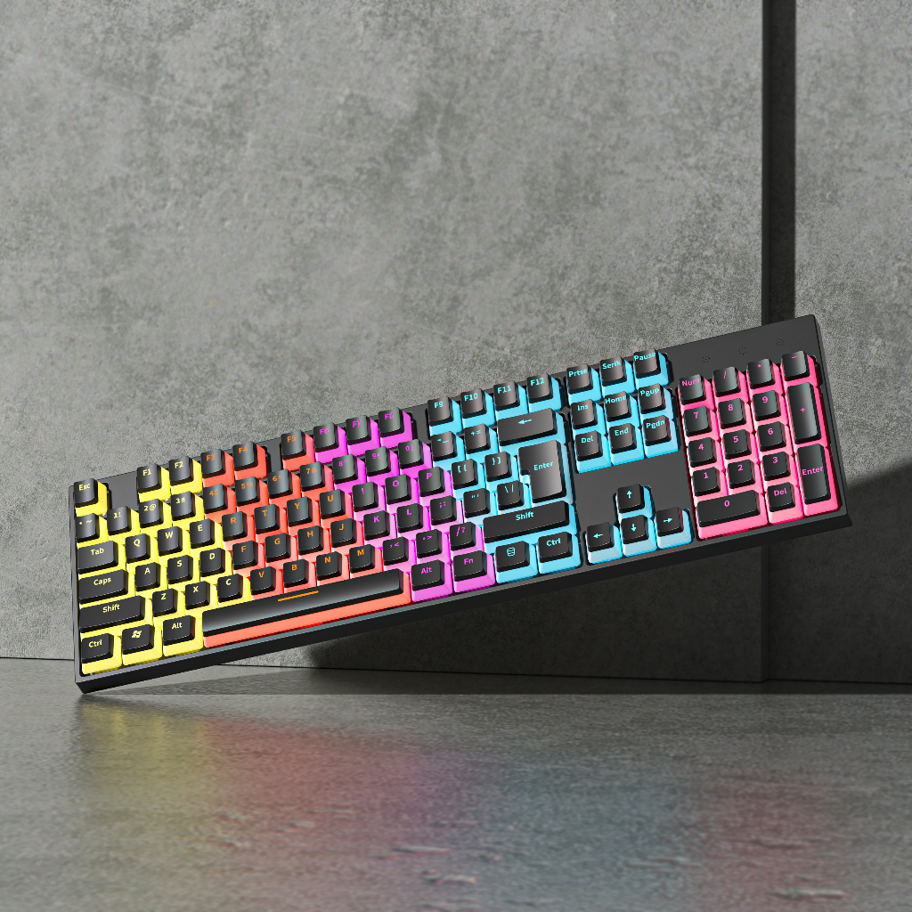 ZIFTech KA800 Mechanical Keyboard Blue Switch ABS Keycap RGB Backlit ...