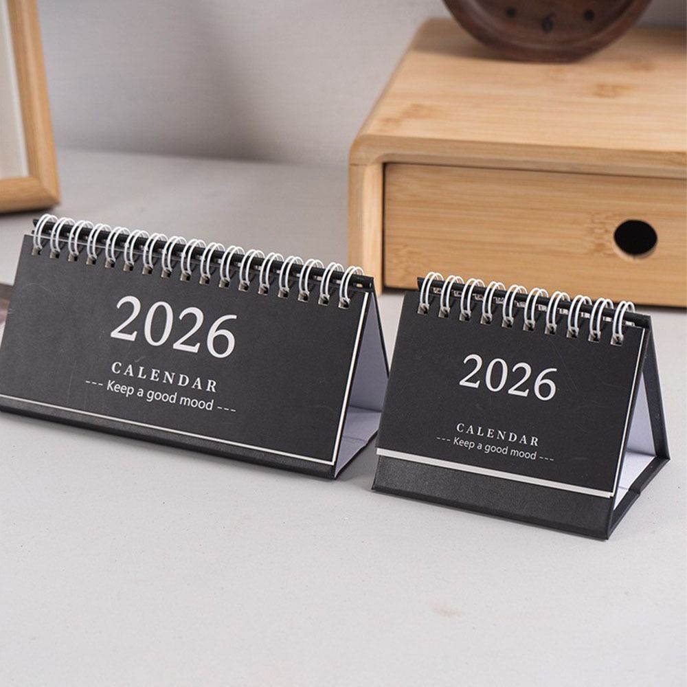 Simple Coil 2026 Desk Calendar Portable Desktop Decoration English ...