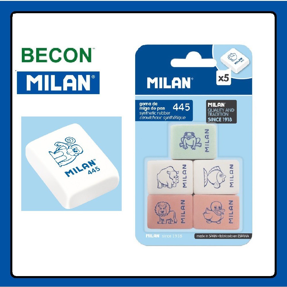 Milan Eraser Children Design 445 5's Blister BMM9222 | Lazada