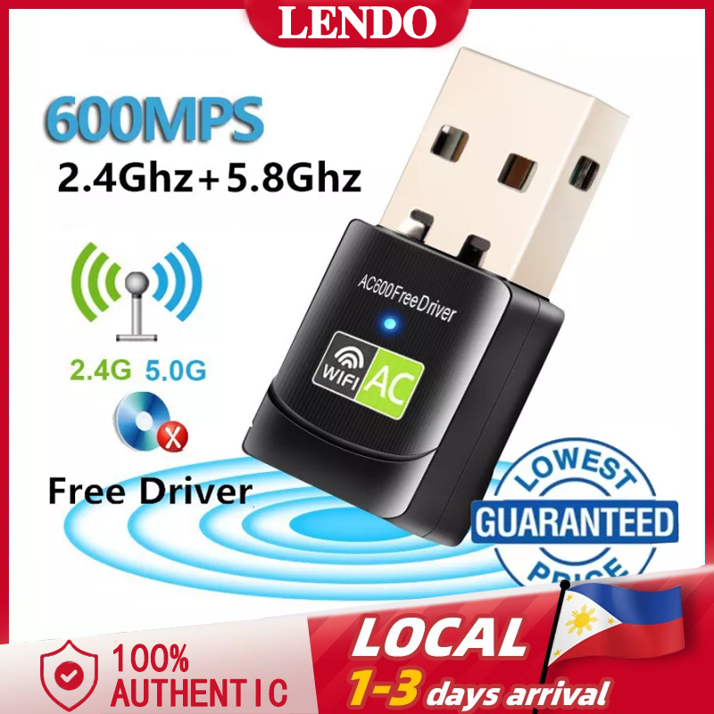 LENDO 600m dual-band wireless network card usb wifi adapter 2.4G/5G ...