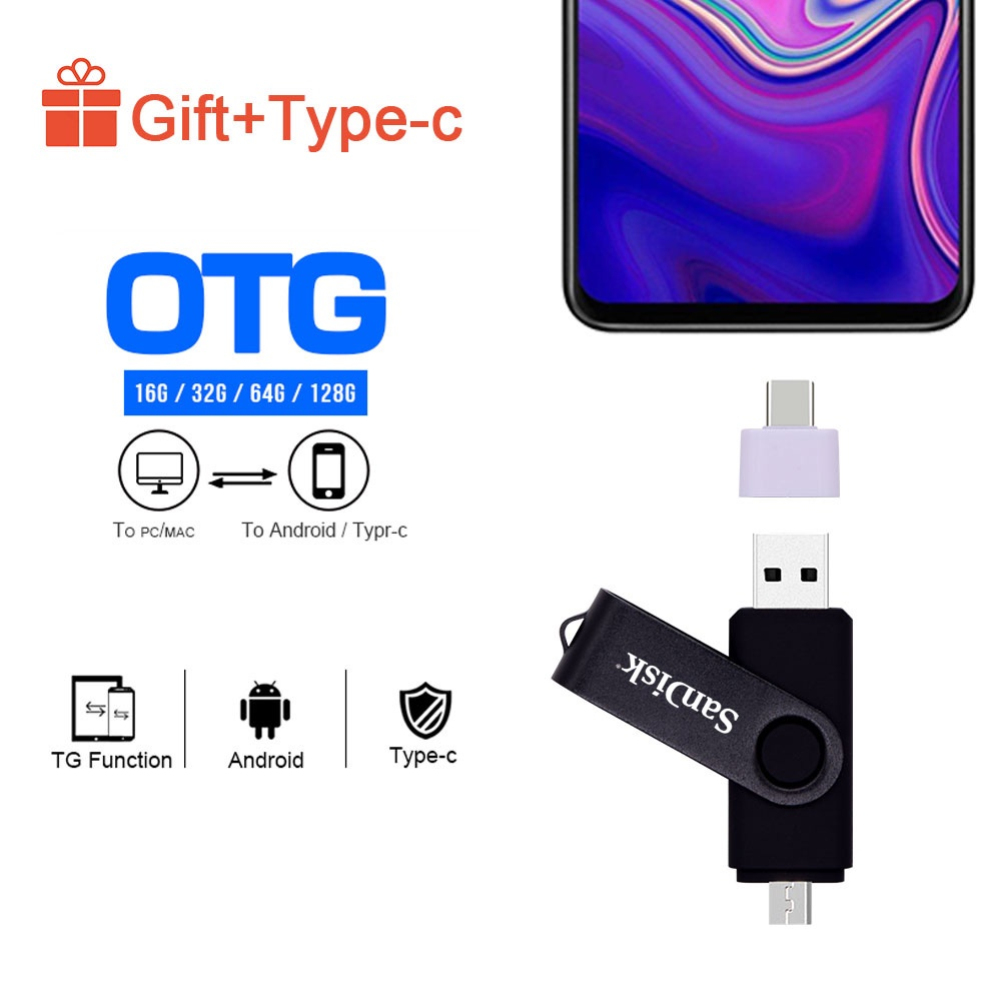 จัดส่ง 1-3 วันสำหรับ SanDisk OTG USB Flash Drive 1TB 2TB OTG Triple ...