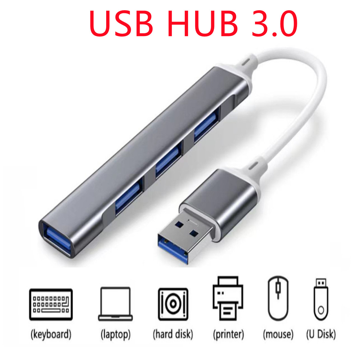 USB HUB 3.0 4 Port Multi Splitter Adapter For PC Computer (รุ่นใหม่ ...