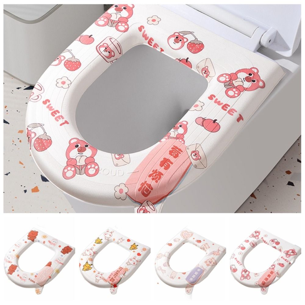 Universal With Handle Toilet Seat Cover Waterproof Cartoon Toilet Seat ...