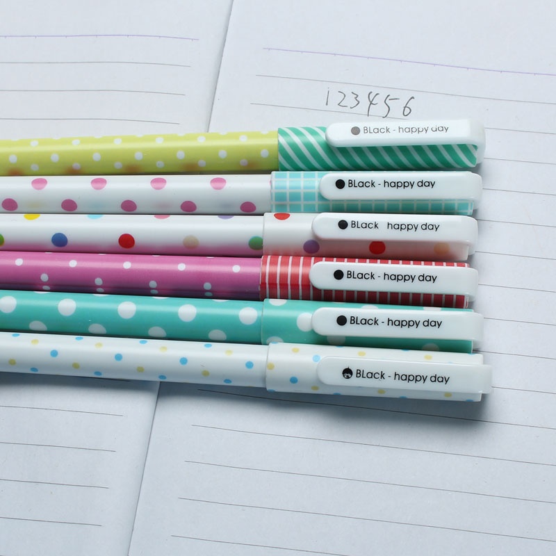 6 Pcs/lot Kawaii Cartoon Colorful Gel Pen Set Cute Korean Stationery ...