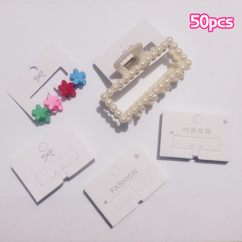 50Pcs Simple Hair Clip Packaging Paper Cards Fashion Hair Accessories ...