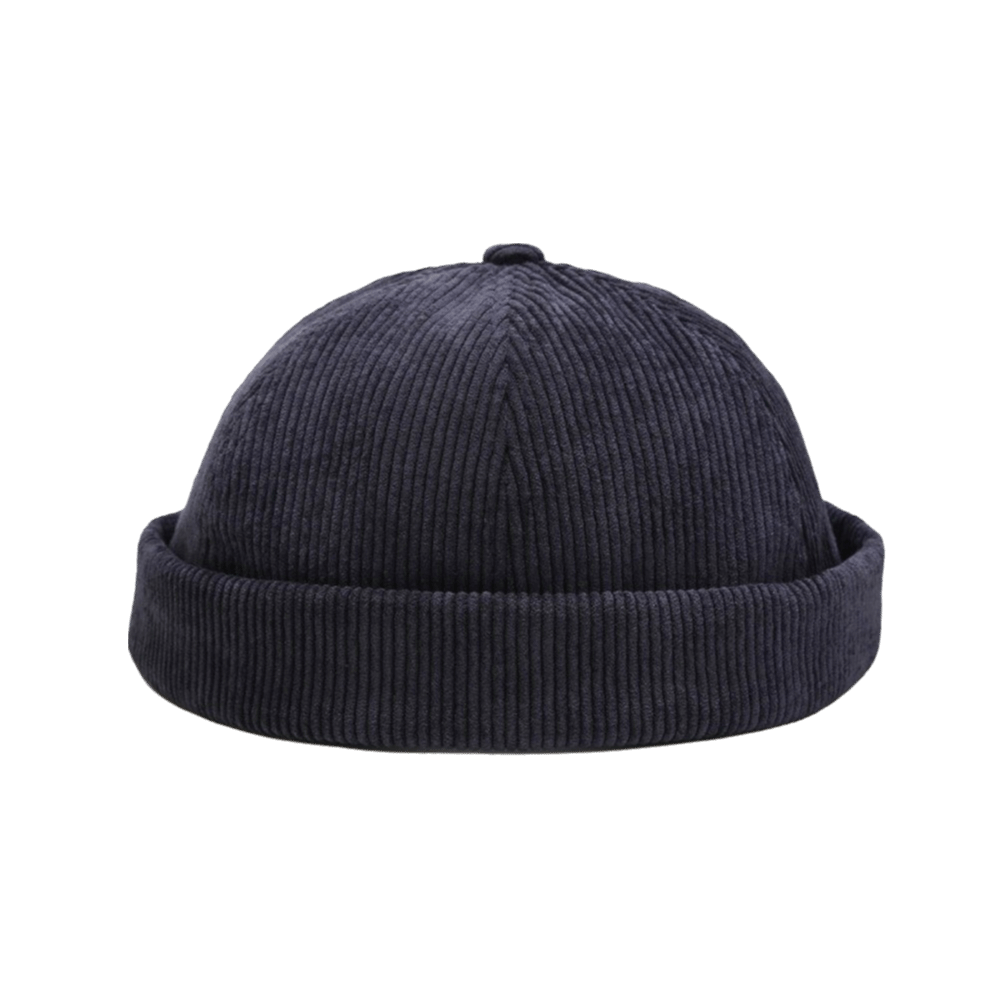 Soft Solid Color Corduroy Brimless Hat Round Comfortable Hip Hop Hat ...