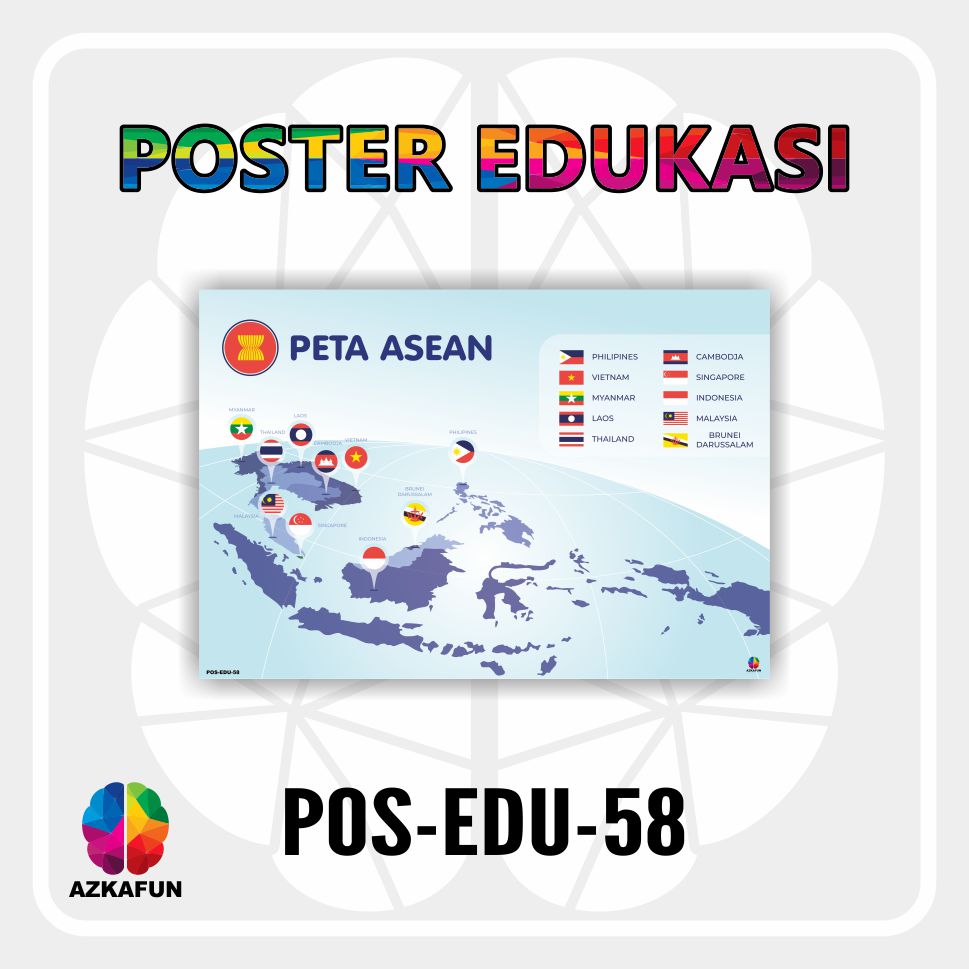 Poster Edukasi ASEAN - Poster edukasi anak | Lazada Indonesia