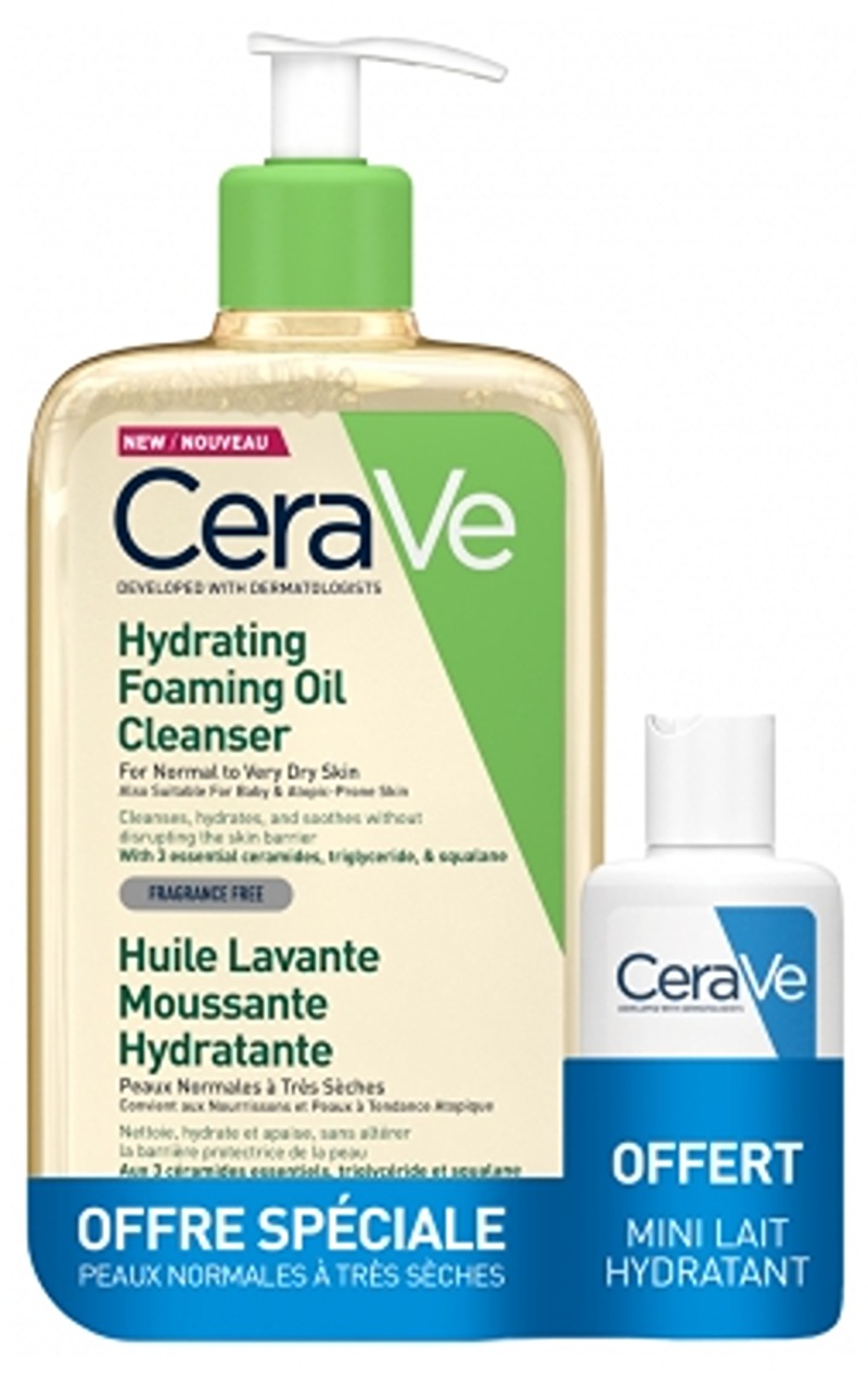 CeraVe Hydrating Foaming Oil Cleanser 236ml + Small Moisturising Lotion ...