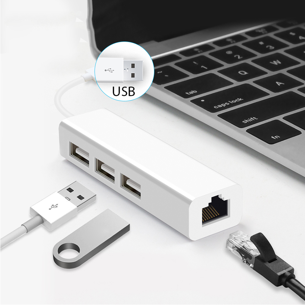 【InnovateWorld】USB 2.0/Type C to USB RJ45 Ethernet Lan Adapter Hub ...