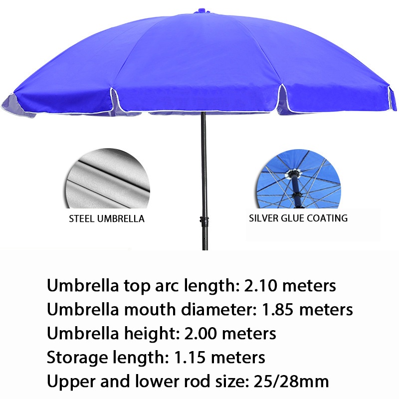 2.1M*2M Parasol Garden Patio Umbrella Sun Shade Umbrella Beach Round ...