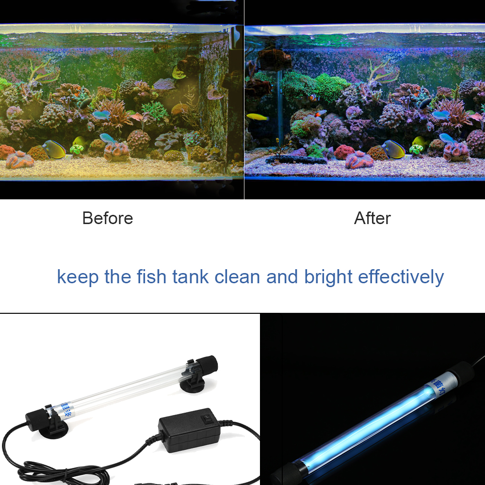 【Deal of the day】 UV Light 13W Sterilization Lamp Submersible Ultraviolet Sterilizer Water ...