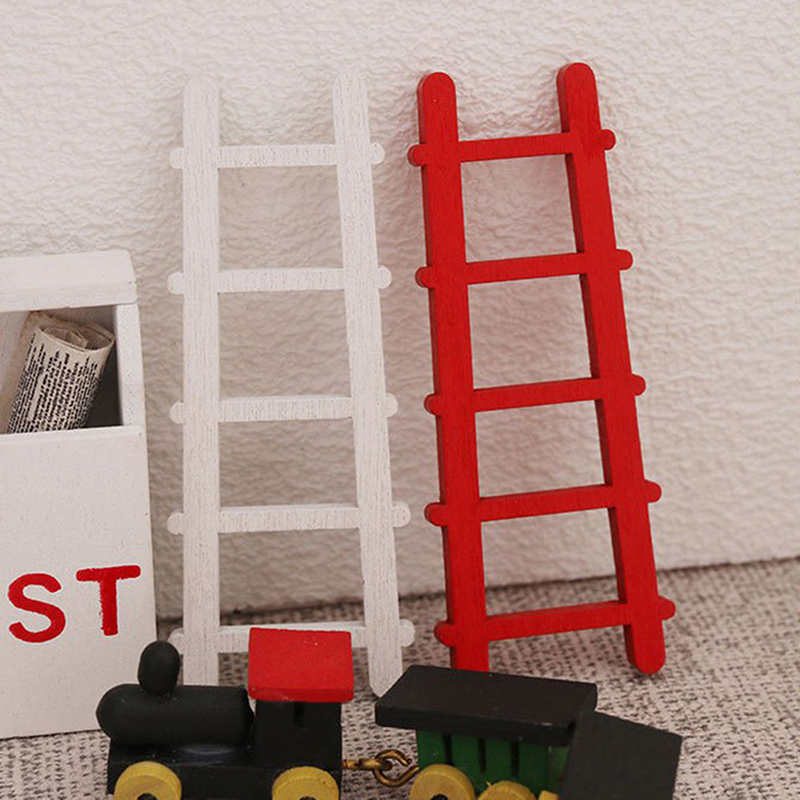 1 Pcs 1:12 Dollhouse Miniature Furniture Wooden Ladder Stairs Home ...