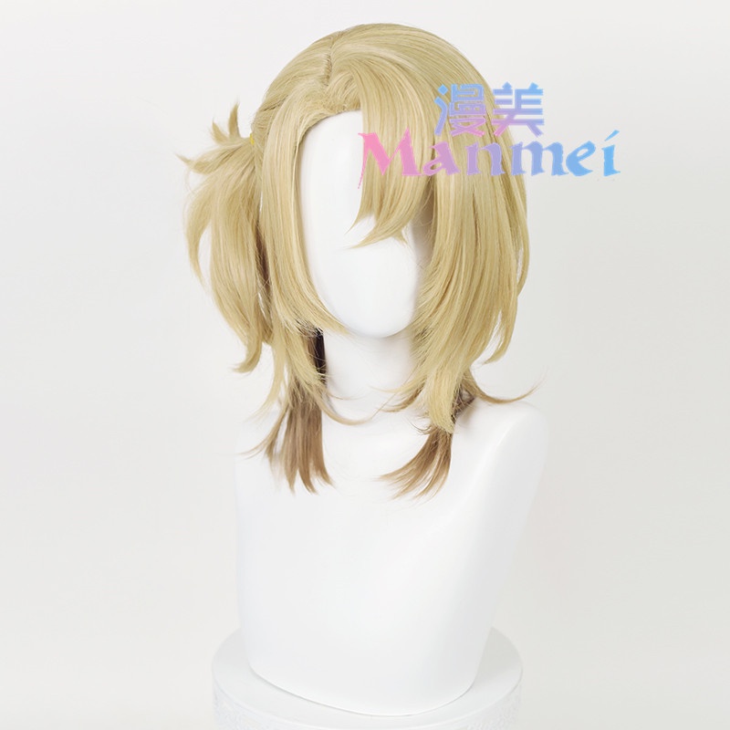 Vtuber Luca Kaneshiro วิกผมสังเคราะห์ ทนความร้อน สีทอง สีเหลือง สําหรับ ...
