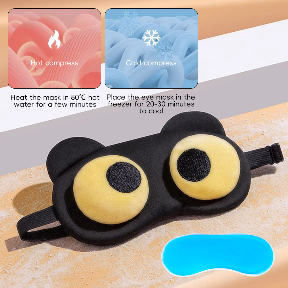 JM Cute Eye Mask Sleep Soothing Eye Fatigue Warm Compress Wear ...
