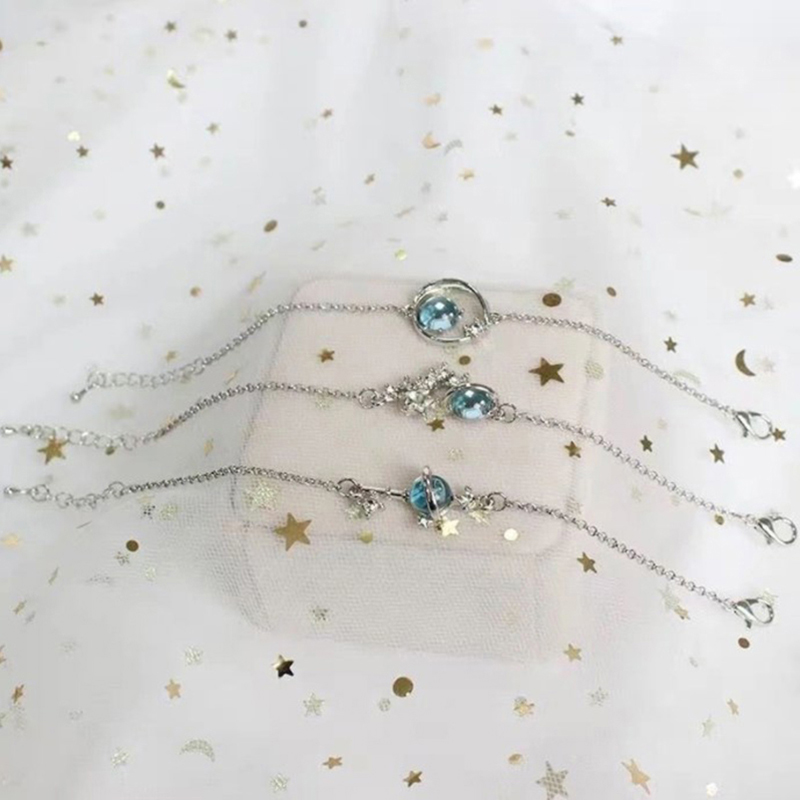 Korean Blue Planet Bracelet For Students Three Student Friends Couple ...