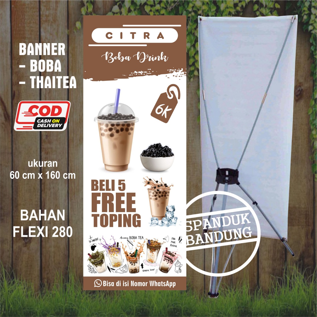 BANNER / Y BANNER / BOBA DRINK / BANNER FOOD | Lazada Indonesia
