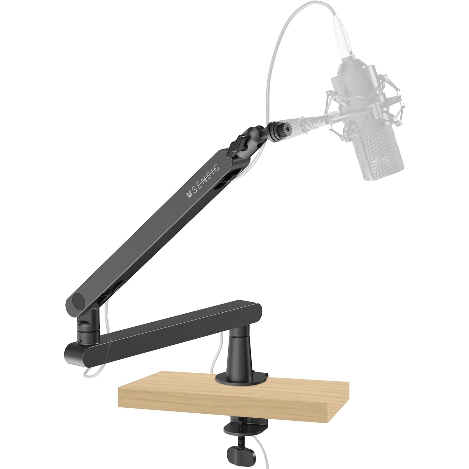 LZD Sensic SA-30 LP Low Profile Microphone Boom Arm, 360° Rotatable Mic ...