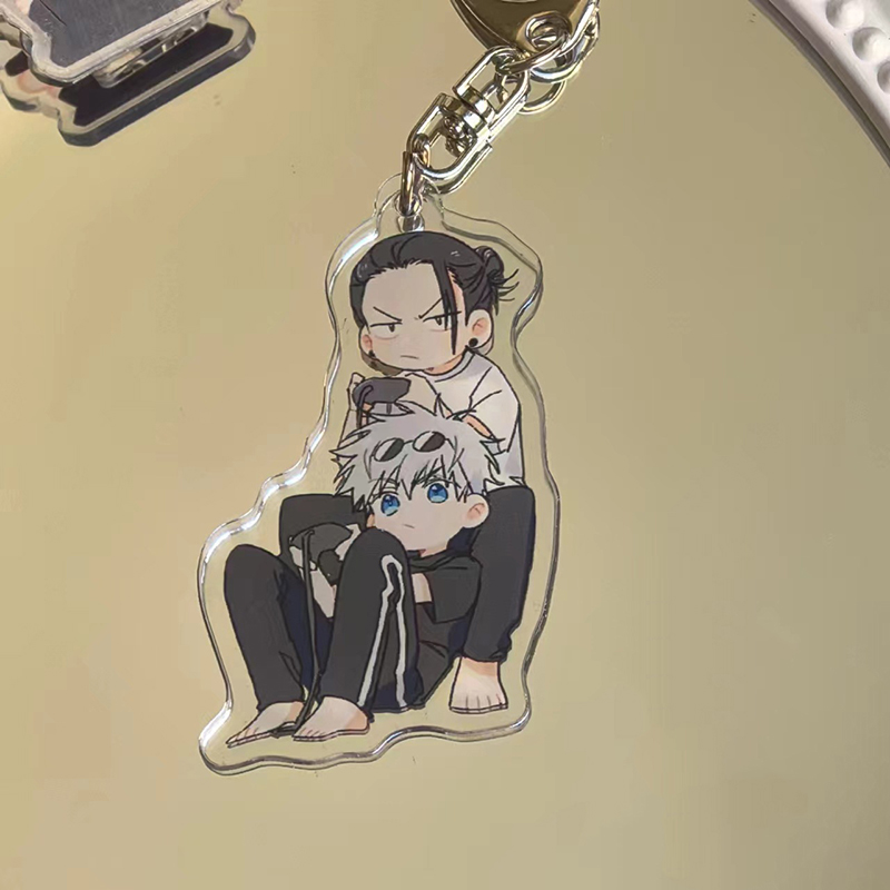 Cartoon Anime Jujutsu Kaisen Figure Acrylic Keychain Gojo Satoru Geto ...