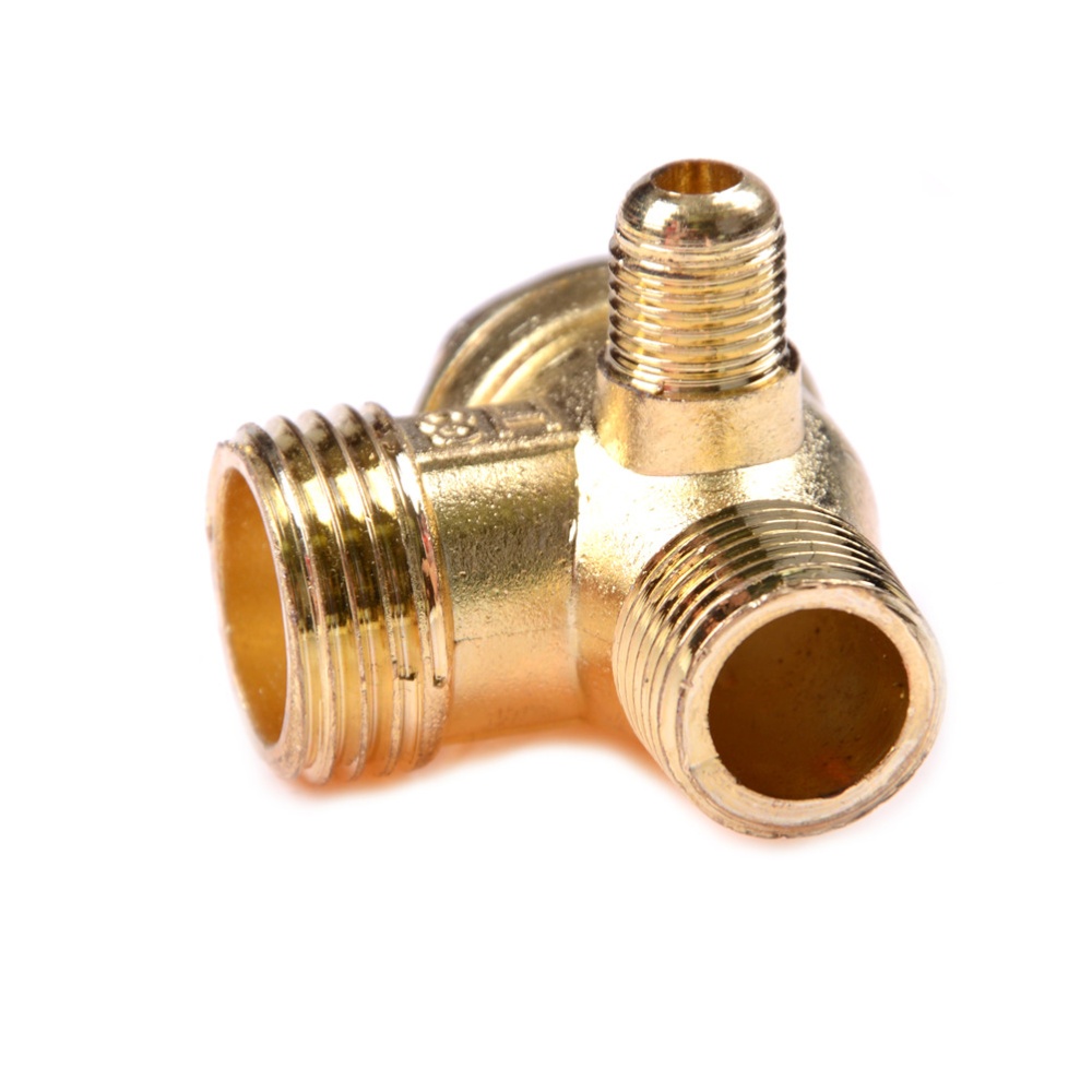 3-Port Brass Male Threaded Check Valve Connector Tool for Air ...