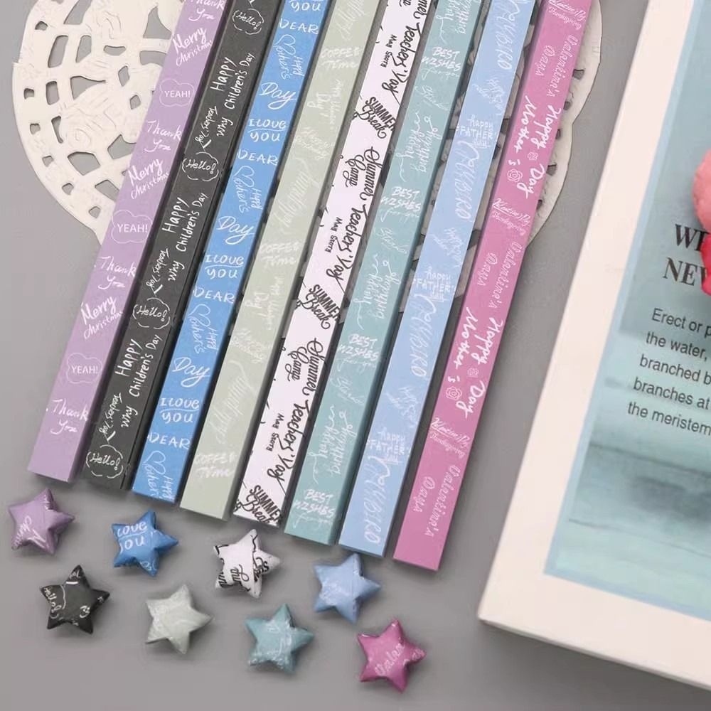 540 Sheets Colorful Star Origami Paper Cartoon Single Sided Star Paper ...