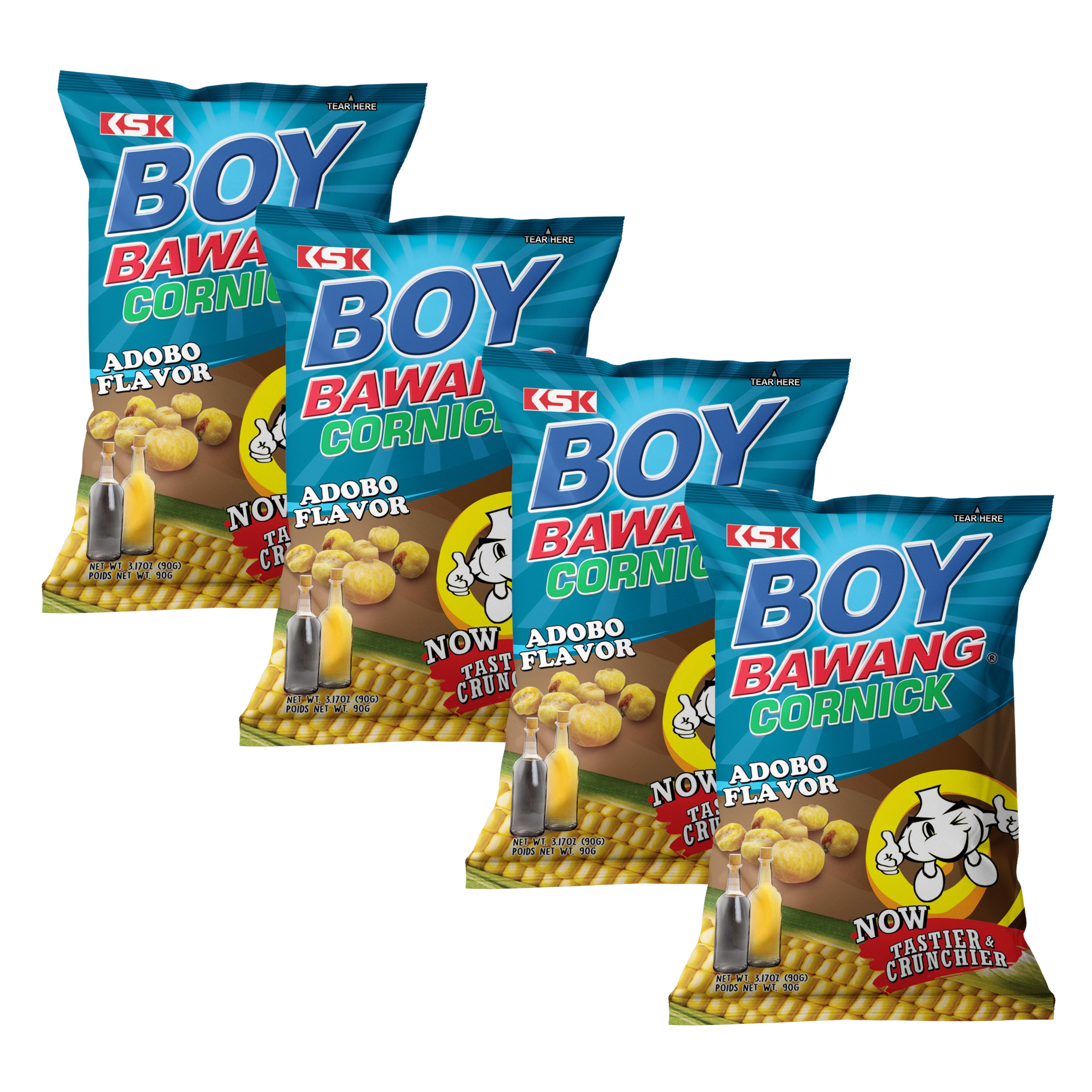 Boy Bawang Cornick Adobo Flavor 90g x 4 | Lazada PH
