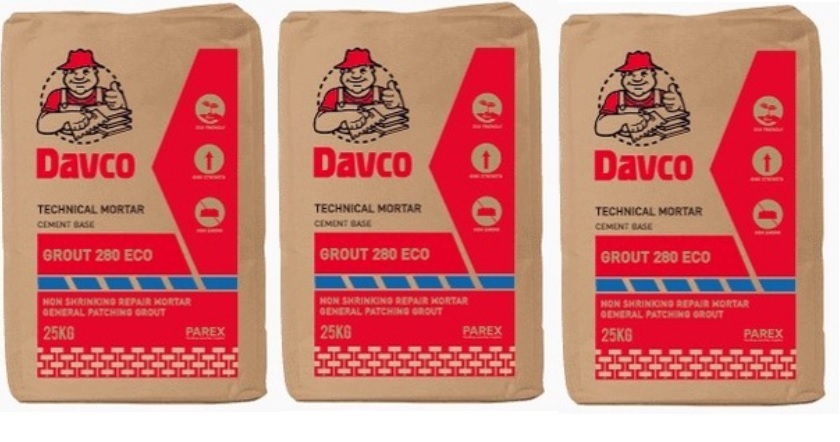 Cement Grout Davco 280 ECO (25kg x 3 Bags, Total 75kg) | Lazada Singapore