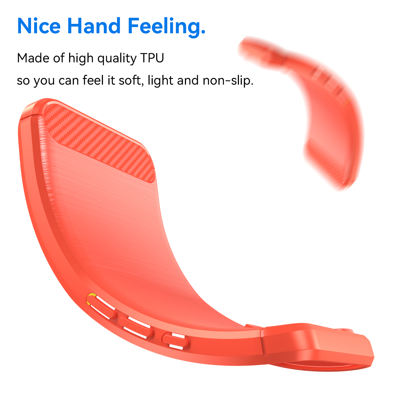 Nothing Phone 3A Case, Flexible TPU Bumper with Brushed Carbon Fiber ...