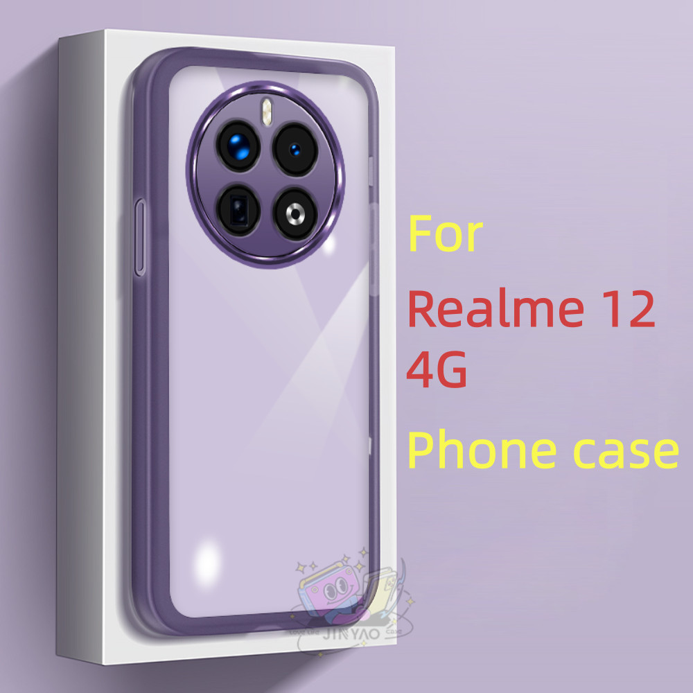 【Popular】For Realme 12 4G Phone case transparent Lens protector Grip ...