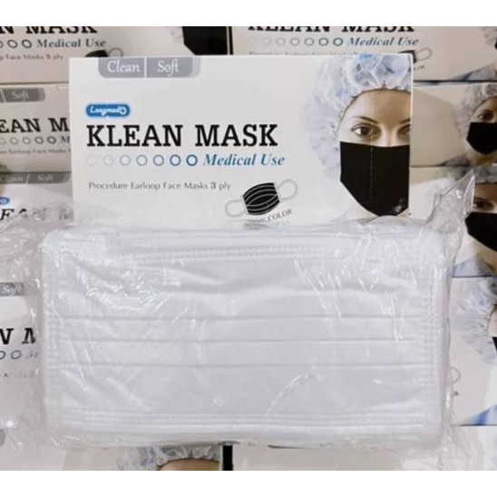 Klean mask คลีนมาส์ก (Longmed) หน้ากากอนามัยทาง การแพทย์ 50ชิ้น/กล่อง ...