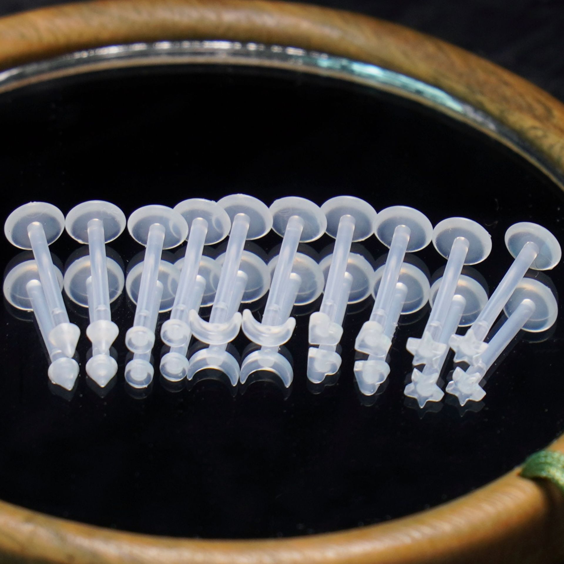 【Clearance Sale】Transparent Lip Nail Pin Invisible Acrylic Straight Lip ...