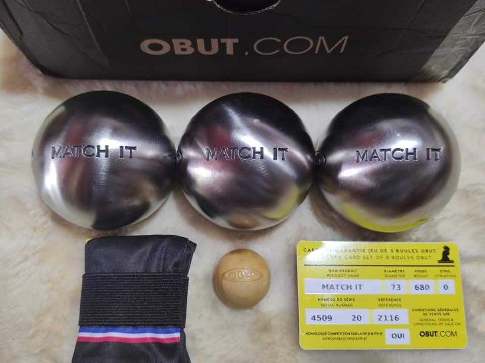 ลูกเปตอง OBUT MATCH 115 IT ลายเกลี้ยง 1 เซต มี 3 ลูก - นิวเปตอง Shop - ThaiPick